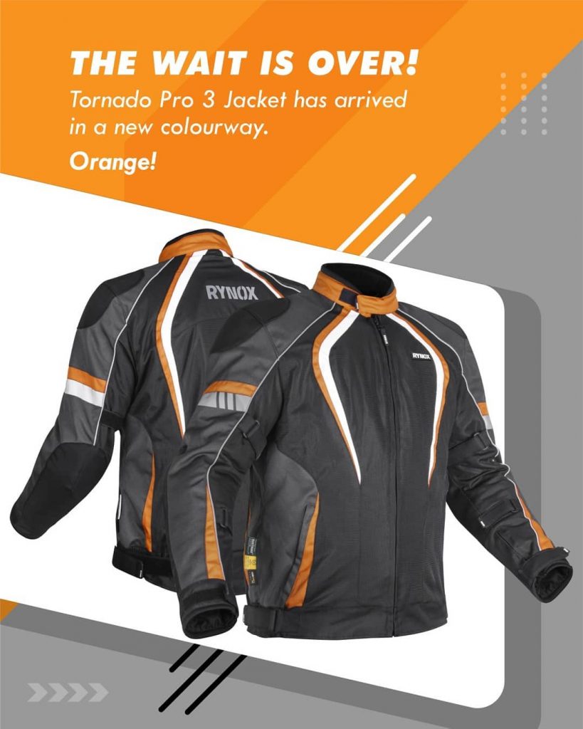 rynox tornado pro 3 jacket orange | best rynox jacket